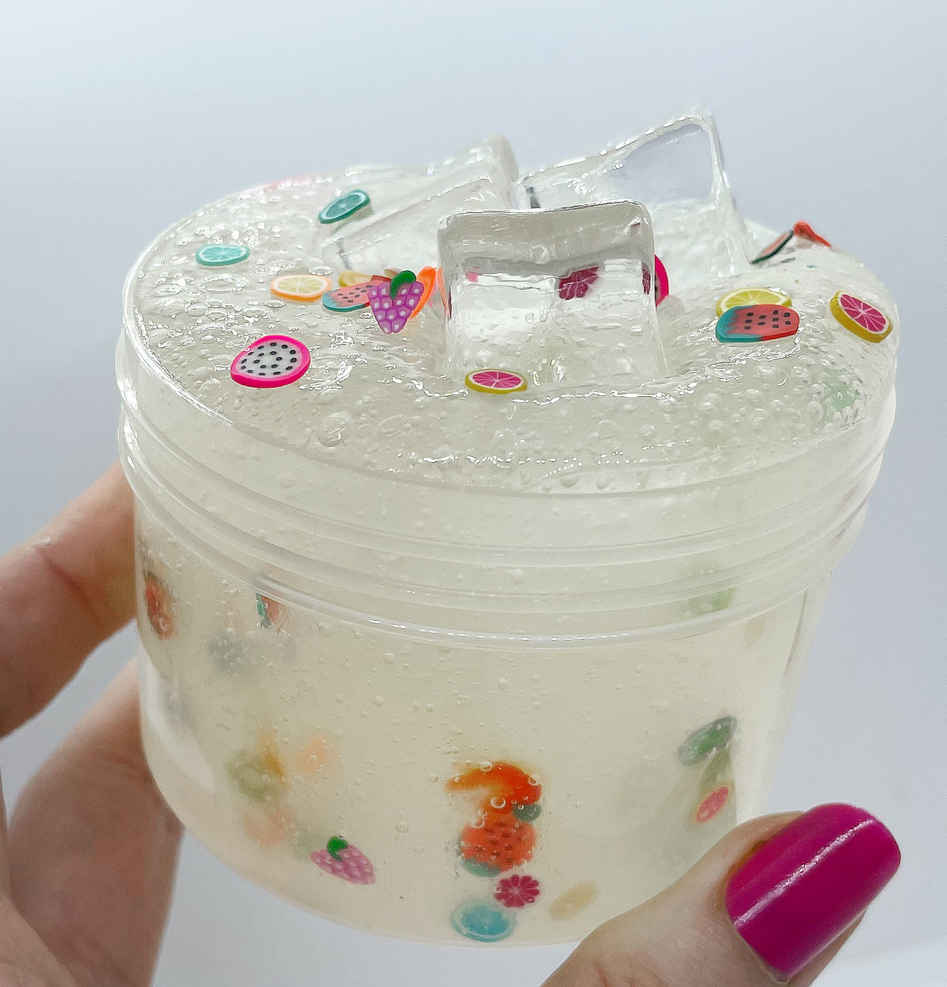 Sparkling Fruit Water - Clear Slime – Squishy Squashy Slimes