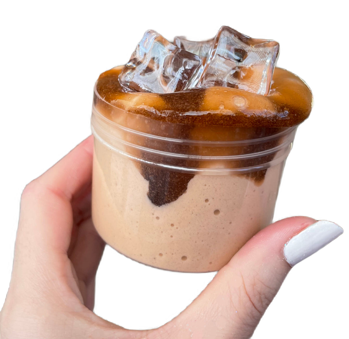 Iced Caramel Latte - Butter & Clear Slime – Squishy Squashy Slimes