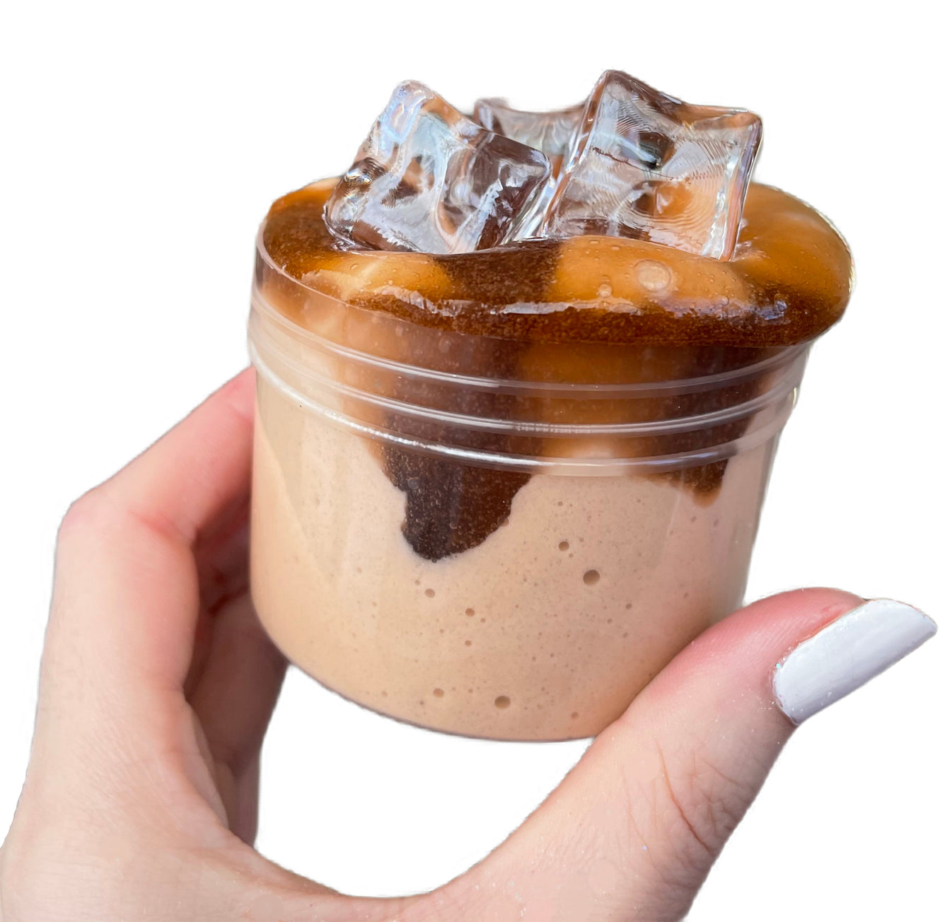 Iced Caramel Latte - Butter & Clear Slime – Squishy Squashy Slimes
